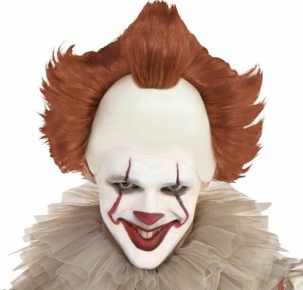 Pennywise Wig It Horror Movie Character Creepy Clown Hood Hat Adult ...