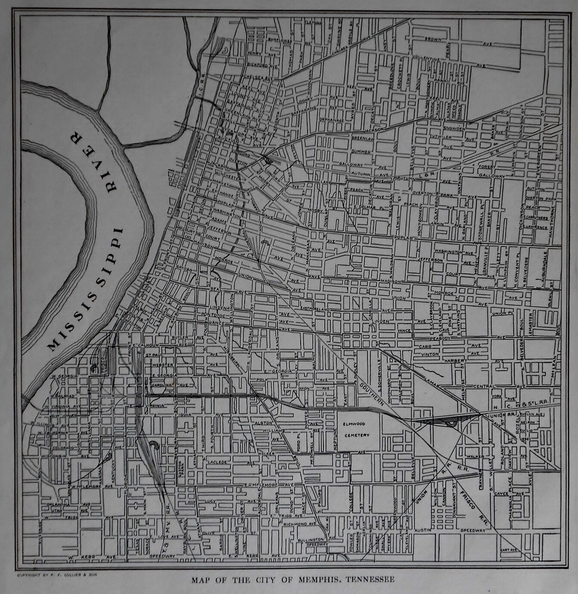 City Of Memphis Tennessee Map