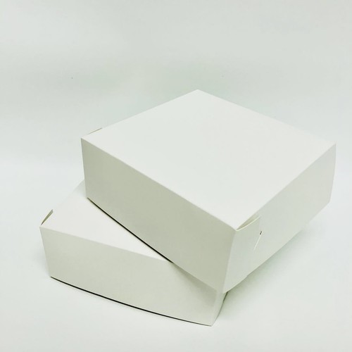 7x7x3" White Milkboard Cake Boxes 100pcs Food Grade Bulk Cupcake Pastry ...