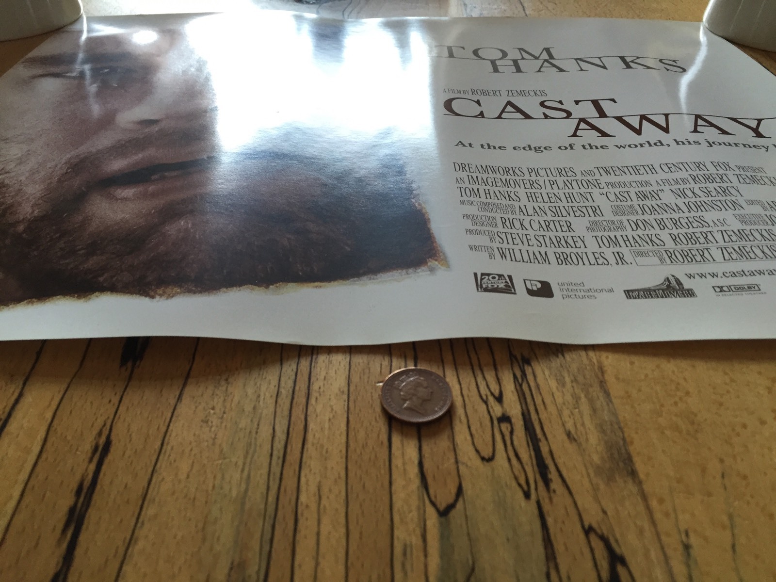 CAST AWAY (2000) Original Movie Poster - Tom Hanks, Helen Hunt, Robert ...