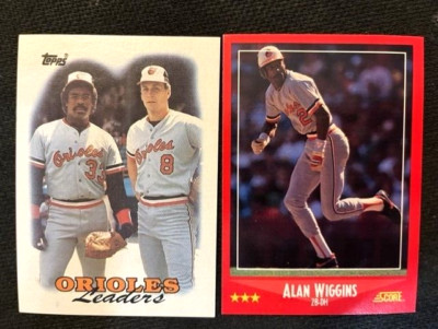 MLB - Alan Wiggins 1988 Topps Orioles Team Leaders & 1988 Score ...