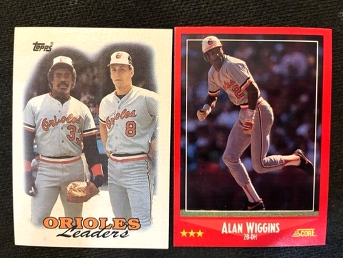 MLB - Alan Wiggins 1988 Topps Orioles Team Leaders & 1988 Score ...