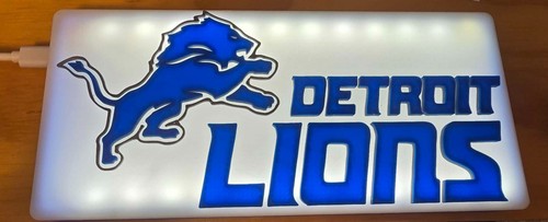 Detroit Lions led signs for room 3D printed NFL | eBay