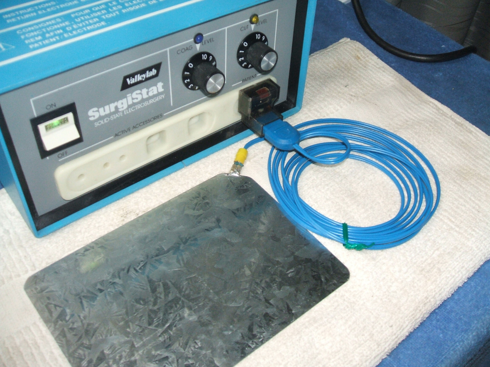 REUSABLE Patient/Neutral Plate For ESU's with REM Connector/Valleylab ...