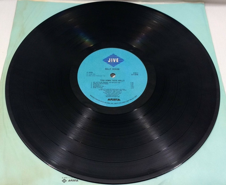 Billy Ocean ‎"Tear Down These Walls" 1988 JL-8495 12" LP Vinyl Record ...