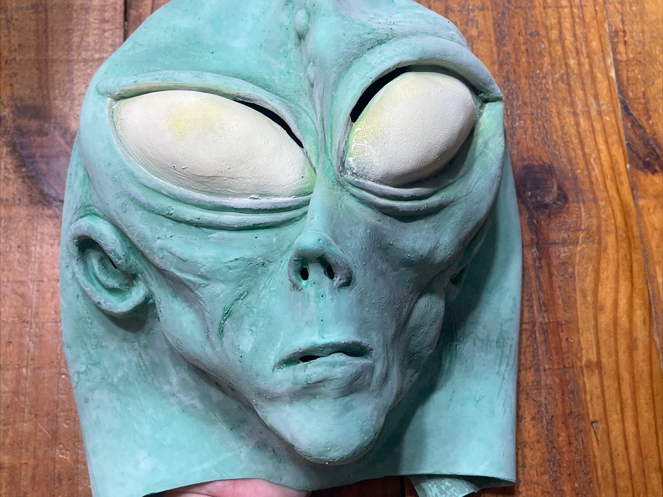 SWAMP THING Vintage Latex Alien MONSTER Mask + HANDS, Halloween Costume ...