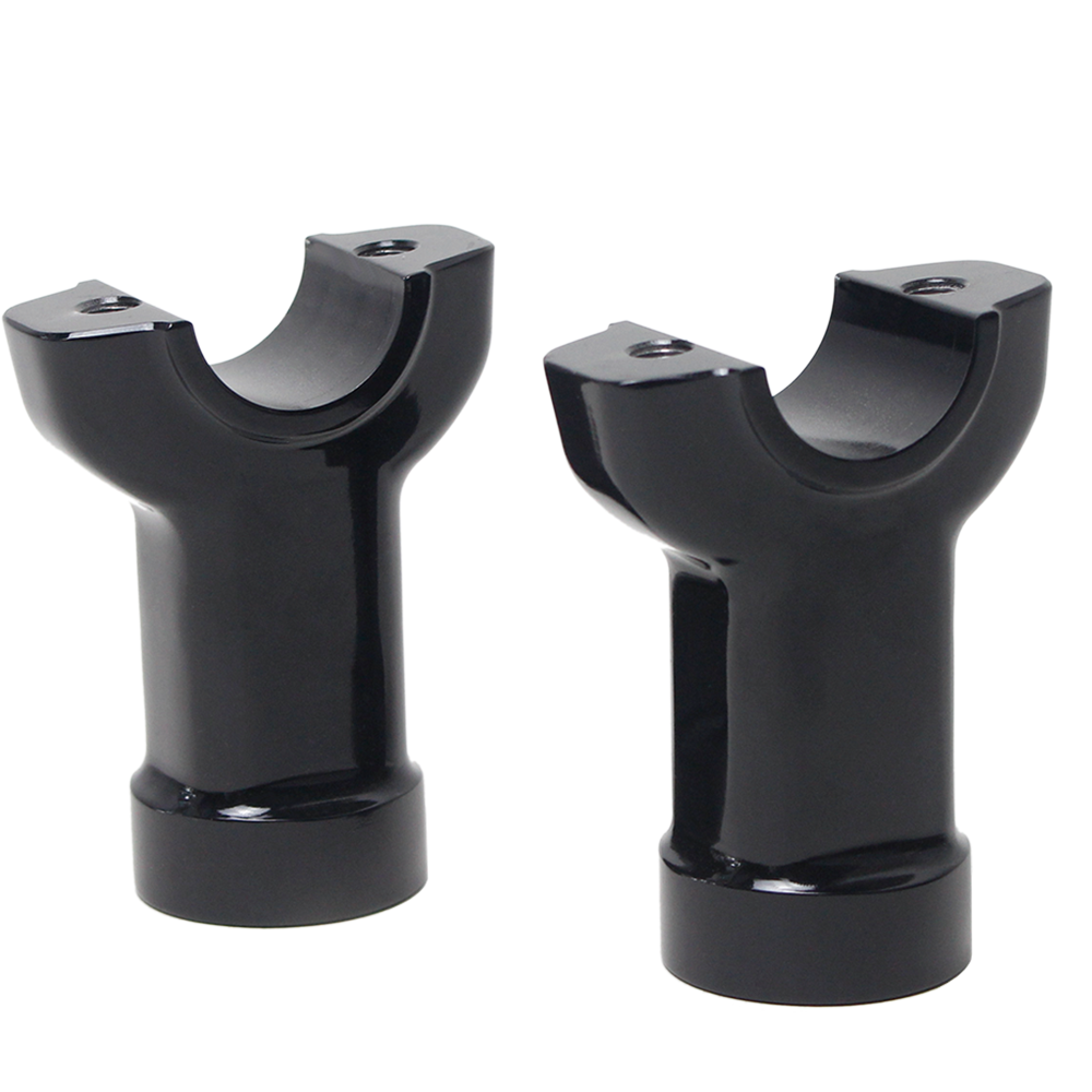 Black Straight Breakout Riser Clamp Kit for Harley 18-23 FXBR FXBRS 1 1 ...
