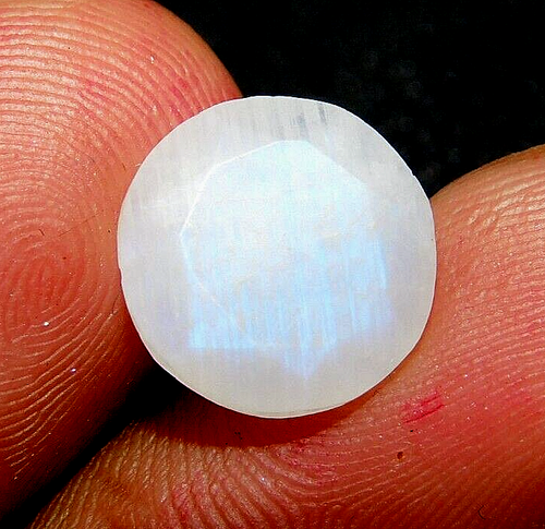 4.70Ct 100%Natural Rainbow Moonstone Crystal Round Cut Loose Gemstone12 ...