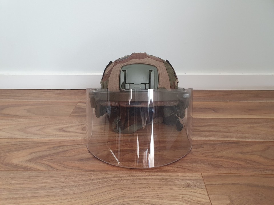 French Félin F2 MSA Helmet with Riot Visor Size M | eBay