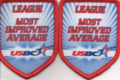 USBC (2) YOUTH LEAGUE MOST IMPROVED AVERAGE BOWLING PATCHES: FREE ...