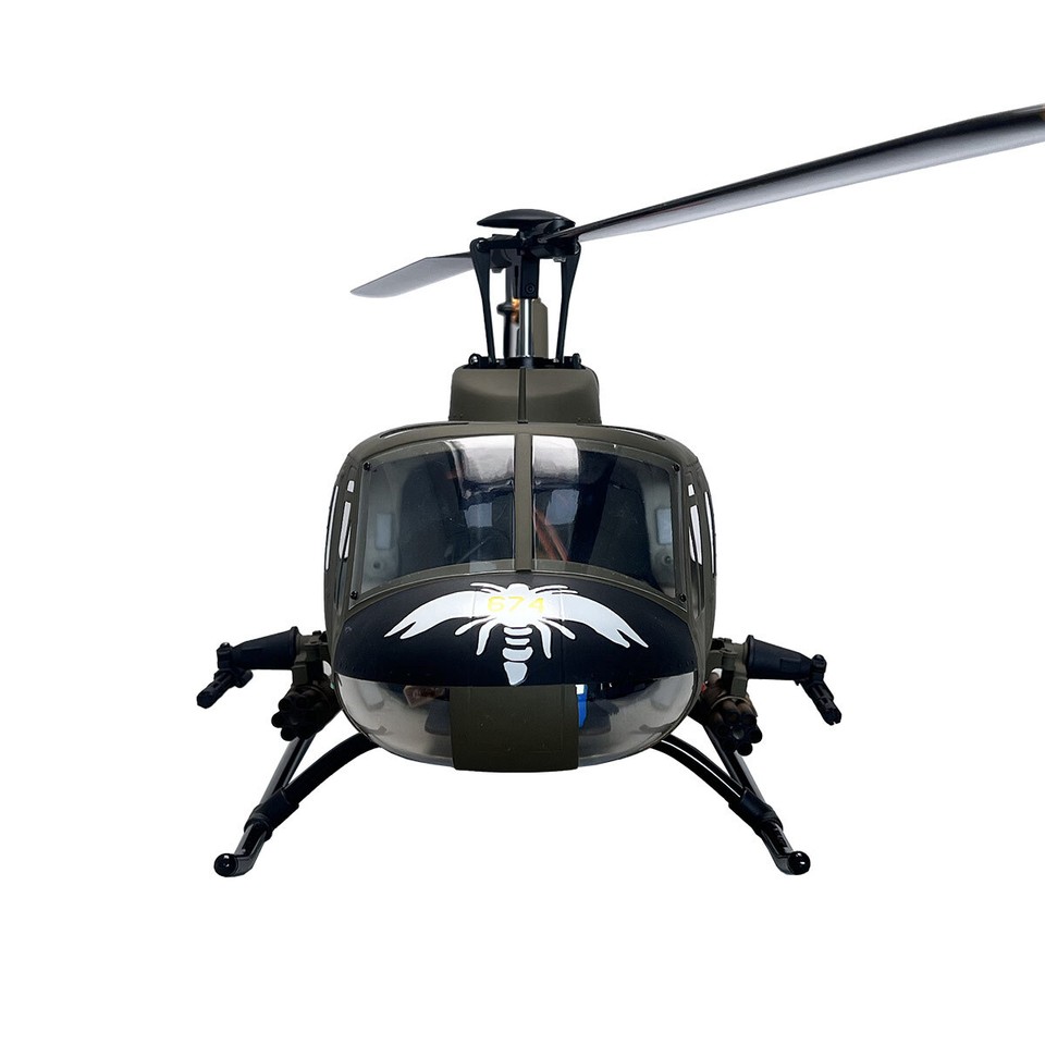 470Size RTF UH-1D Army Green RC Helicopter GPS Auto Return Scale Model ...
