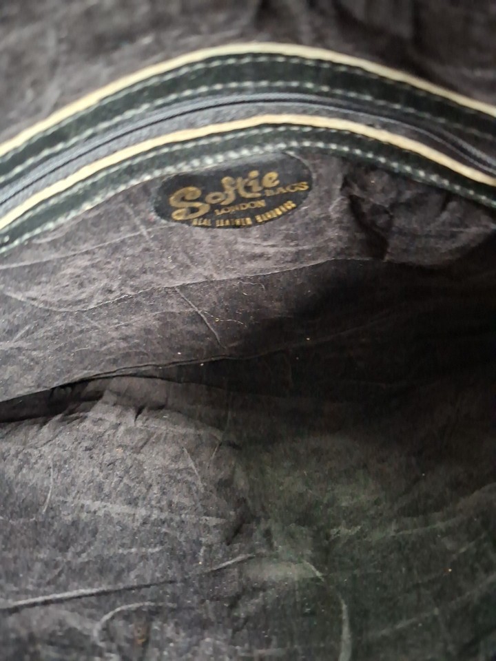 Vintage Softie Bags London Black Leather Envelope Evening Bag Crossbody ...