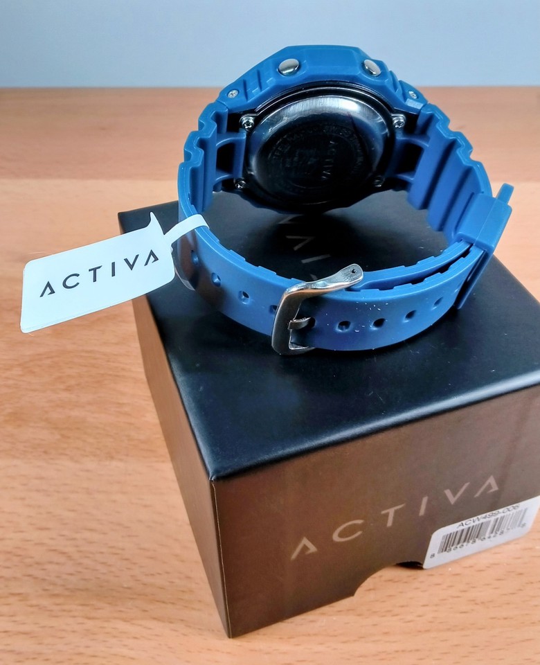 Activa NEW Dual Time Men's Sports Watch Blue Black Analog Digital WR30M ...