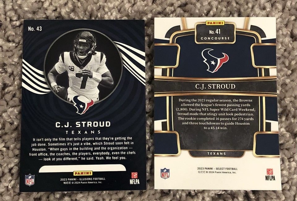 2023 NFL Panini Select - CJ Stroud QB HOU Texans Silver Prizm 2pk Lot 🔥 ...
