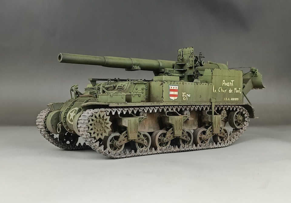 1/35 Built WWII U.S M12 155mm Gun Motor Carriage Howitzer Model | eBay