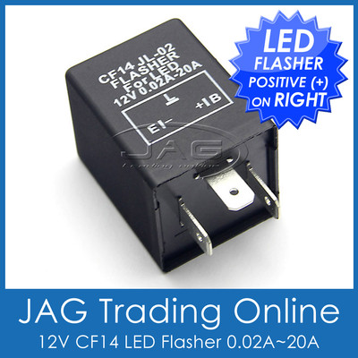 12V 3 PIN LED FLASHER RELAY UNIT FOR INDICATOR/BLINKER FLASH - POSITIVE ...