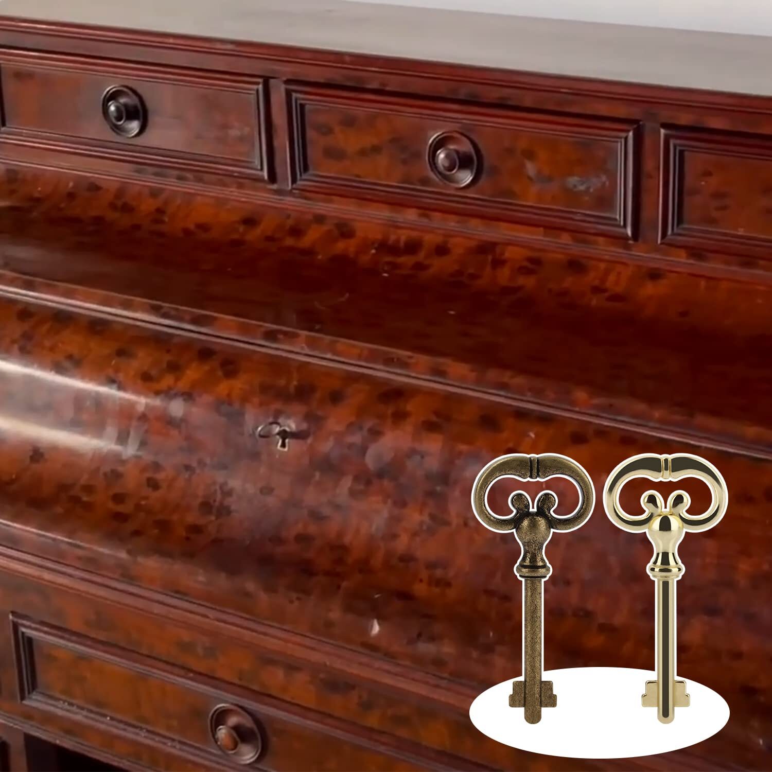 Roll top desk lock key KY-8 D-1902 Antique table key Master key Brass ...