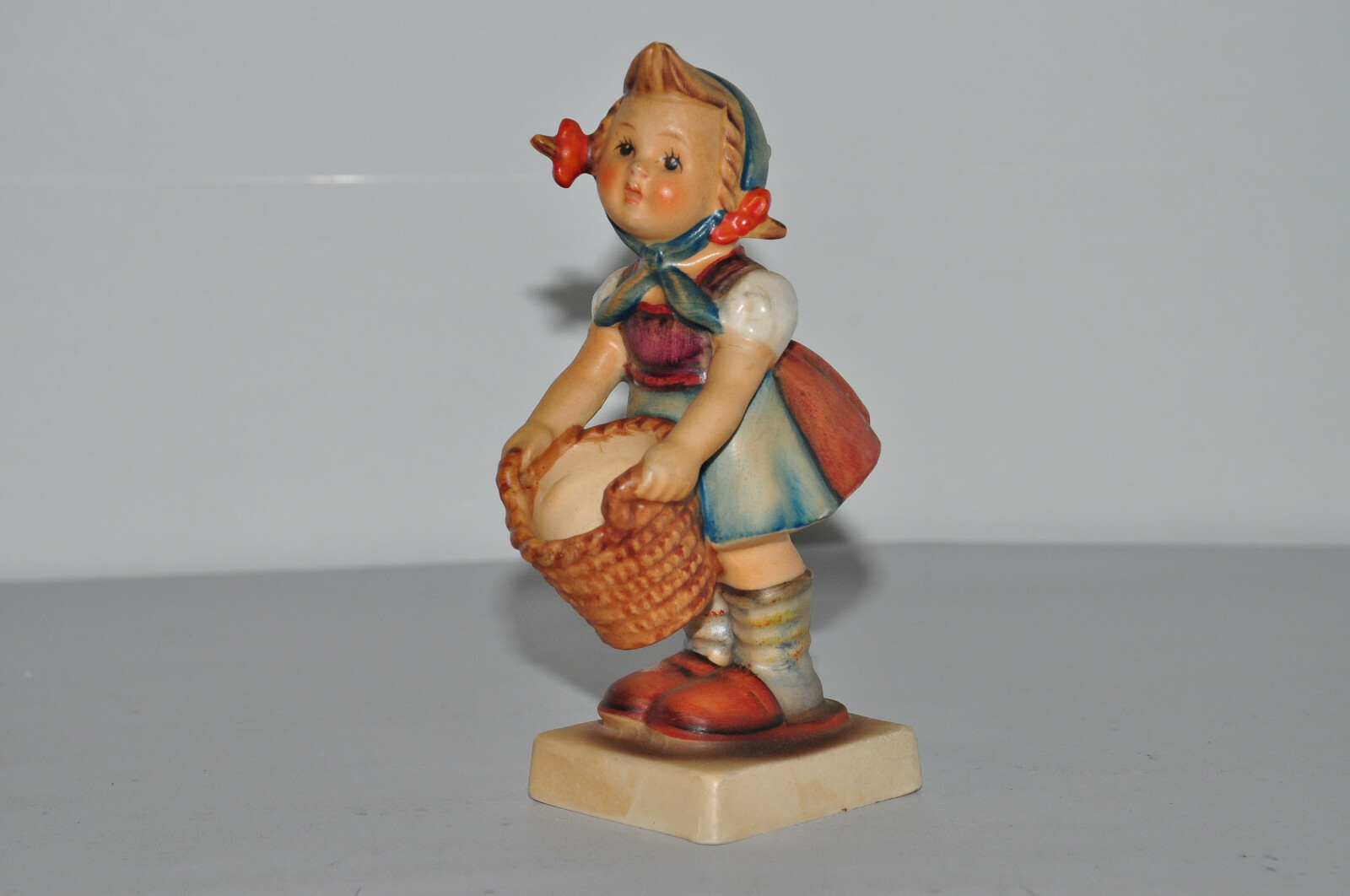 Little Helper Hummel Goebel Fig 4 1/4 " Tall 73 TMK 6 Girl w/ Basket (W ...