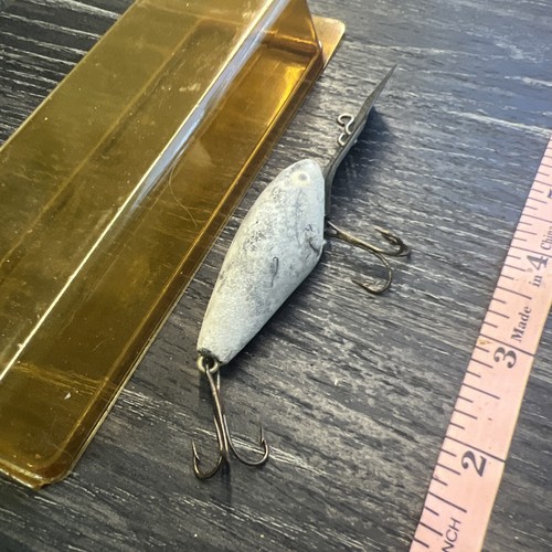 RAREEE Vintage Heddon Large Spoon Topwater Fishing Lure - Yellow Eyes ...