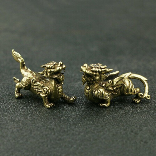 Ancient Chinese Bronze Fengshui unicorn Beast Bixie Pixiu Wealth Statue ...