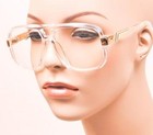 Vintage OVERSIZED Aviator Big Square Retro Nerd Large Geek Eyeglasses ...
