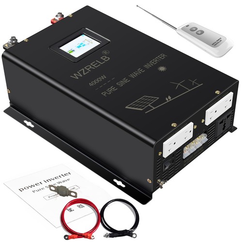 4000W Pure Sine Wave Inverter 48V to 120V 240V Split Phase Motor Solar ...