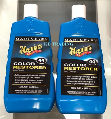 (2-Pk) Meguiar's M44 MARINE RV Mirror Glaze COLOR RESTORER Clean Revive ...