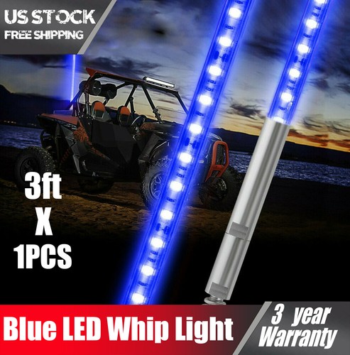 3ft LED Lighted Antenna Light Whip Flag Pole for Jeep ATV UTV RZR Buggy ...