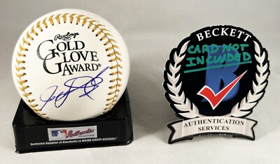 Ivan Pudge Rodriguez Signed Gold Glove Baseball Texas Rangers Beckett ...