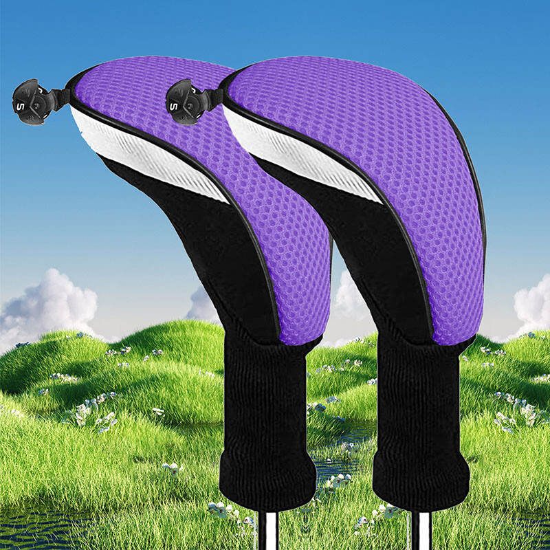 Golf Club Head Covers Woods Hybrids Long Cover 2 Pack Fit All Hybrids ...
