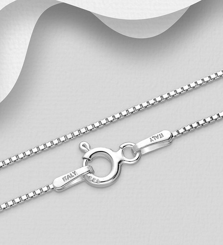 925 Sterling Silver 40 cm Box (Venetian) Chain .8mm Wide Made in Italy ...