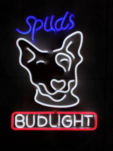 Spuds MacKenzie Bud Light Faux Neon LED Sign for RVs, Bars, Man Caves ...