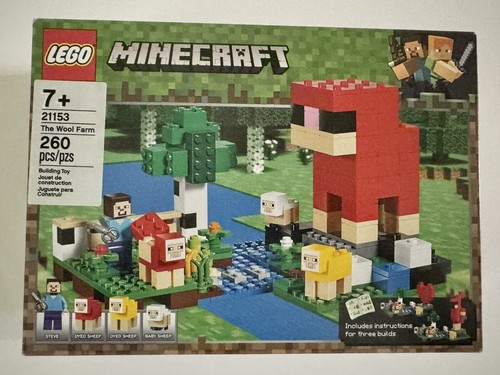 LEGO Minecraft 21153 The Wool Farm + 2 Builds 100% Complete Box ...