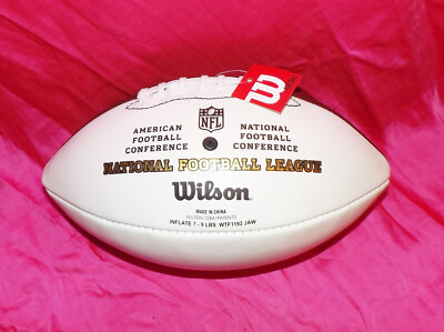 🌈 NEW WILSON OFFICIAL NFL AUTOGRAPH WHITE PANEL FOOTBALL BALL THE DUKE ...