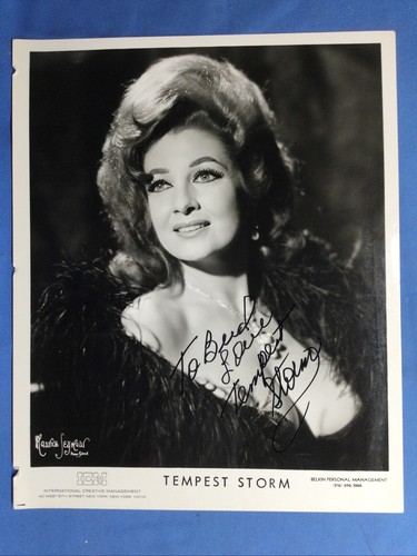 Tempest Storm Signed 8x10 Photo Stripper / Burlesque Dancer | eBay