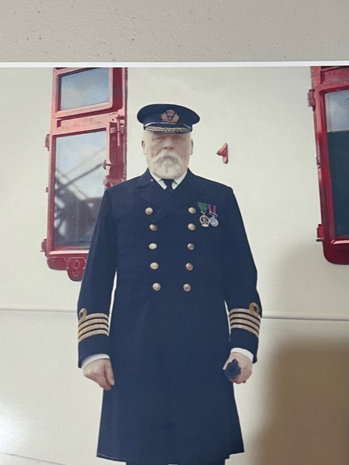 INCREDIBLE COLORIZED IMAGE OF TITANIC CAPTAIN E.J. SMITH, BEAUTIFUL HQ ...