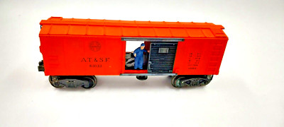 O Scale Trains Lionel 41' Santa Fe ATSF 63132 Box Car W/PERSON INSIDE ...