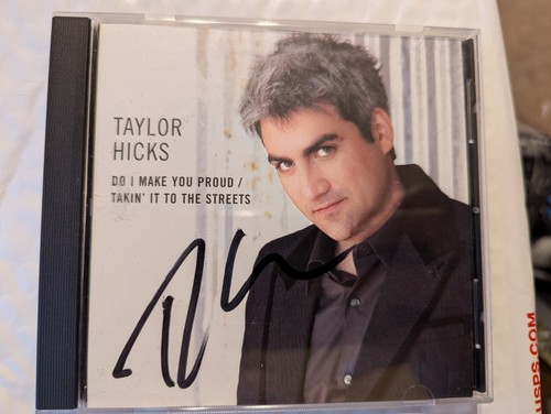 Taylor Hicks SIGNED CD Single Do I make you Proud | eBay