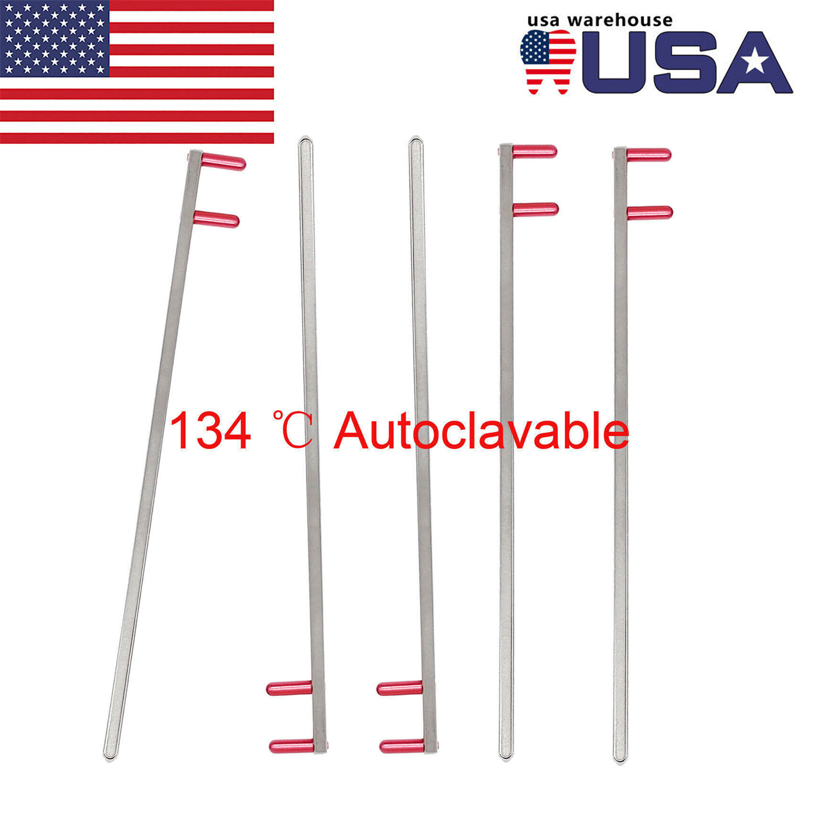 1-20 Dental XC Ray P Holder Bite Bitewing Indicator metal bar Arm Red ...