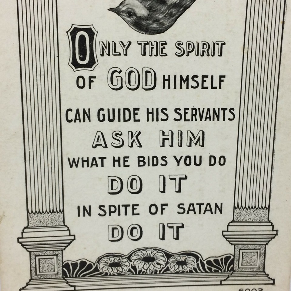 Vintage Postcard God Can Guide His Servants In Spite Of Satan Bird ...