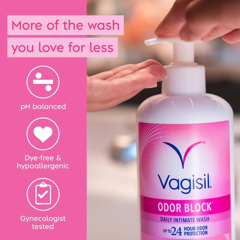 Vagisil Feminine Wash for Intimate Area Hygiene, Odor Block ...