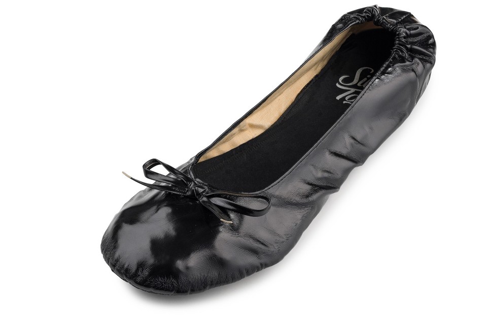 Women's Foldable Portable Travel Ballet Flat Roll up Slipper Shoes | eBay