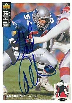 Todd Collins autographed Football Card New England Patriots 1994 Upper ...