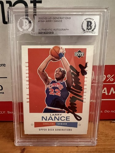 Signed Larry Nance 2002-03 Upper Deck Generations Beckett Authentic ...