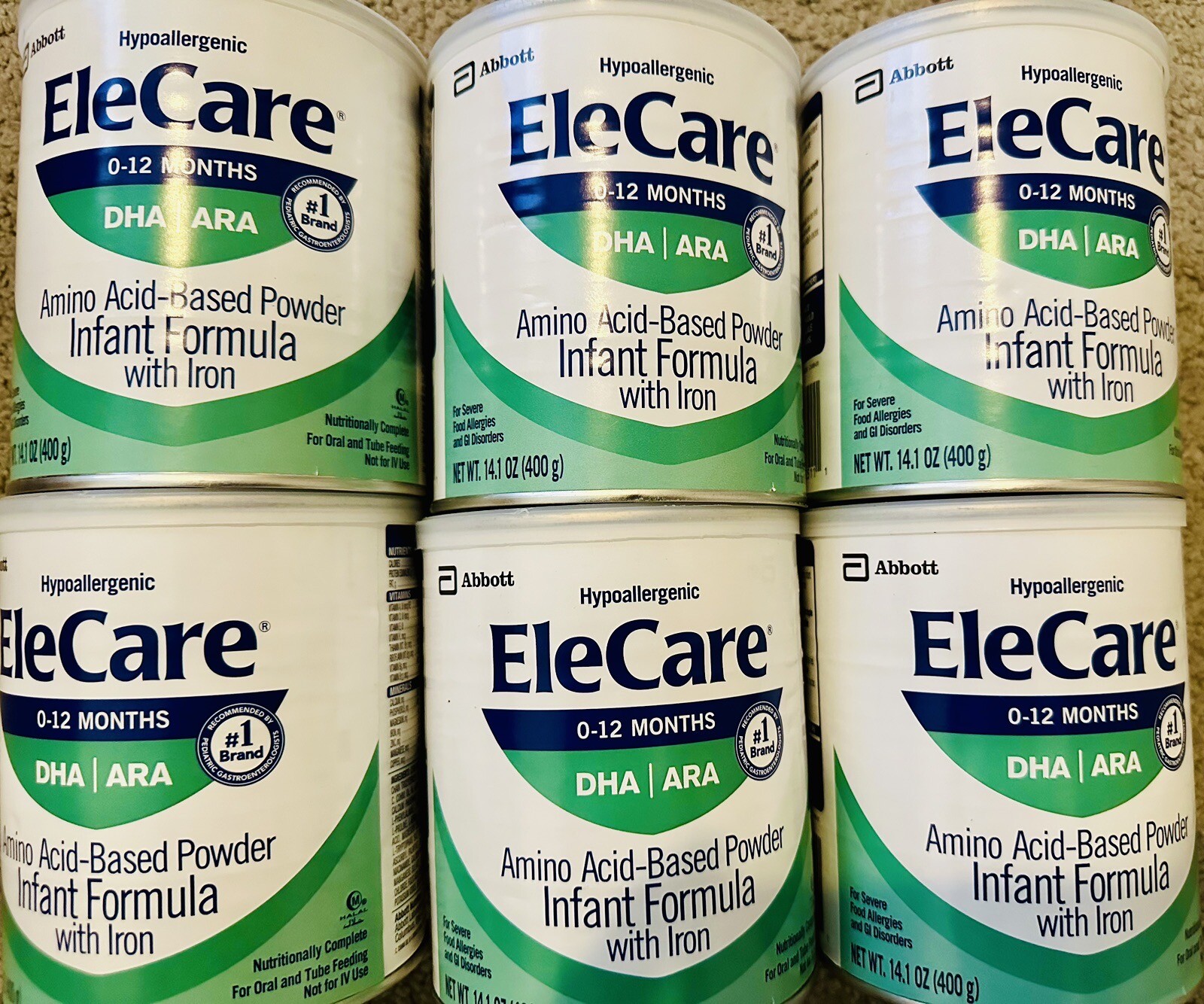 EleCare Infant Formula, 6 cans X 14.1 oz/can, exp MAY 2025+ FRESHEST ...