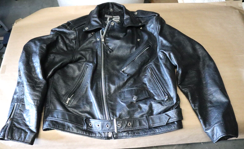 T2 TERMINATOR 2 3D BATTLE ACROSS TIME LEATHER BIKER JACKET SIZE 44 ...