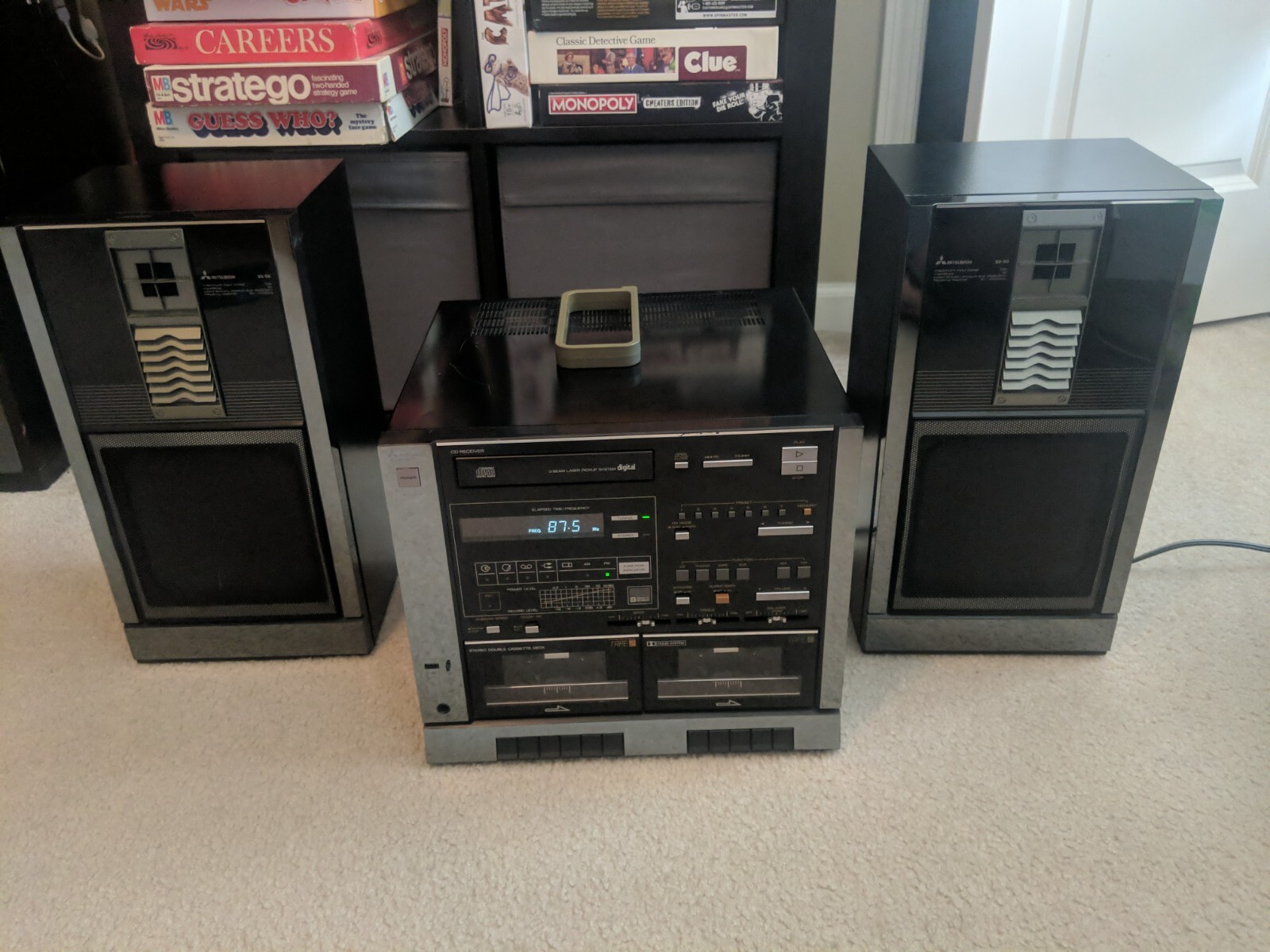 VTG Mitsubishi CD Cassette Receiver DA-50R W/ 2 Mitsubishi SS-50 Speakers Read | eBay