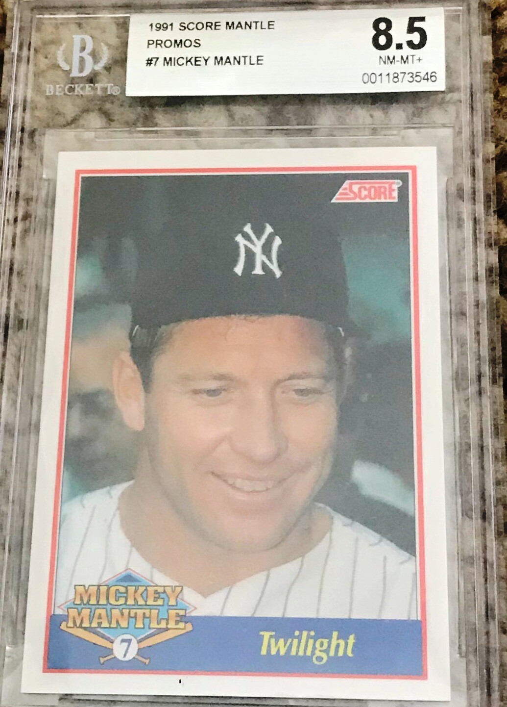 1991 Score Mickey Mantle Complete BGS Graded 7 Card Yankees Set NonAuto ...