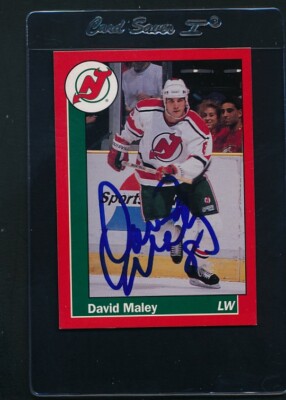 1990/91 Devils #8 David Maley Signed Auto *D204 | eBay