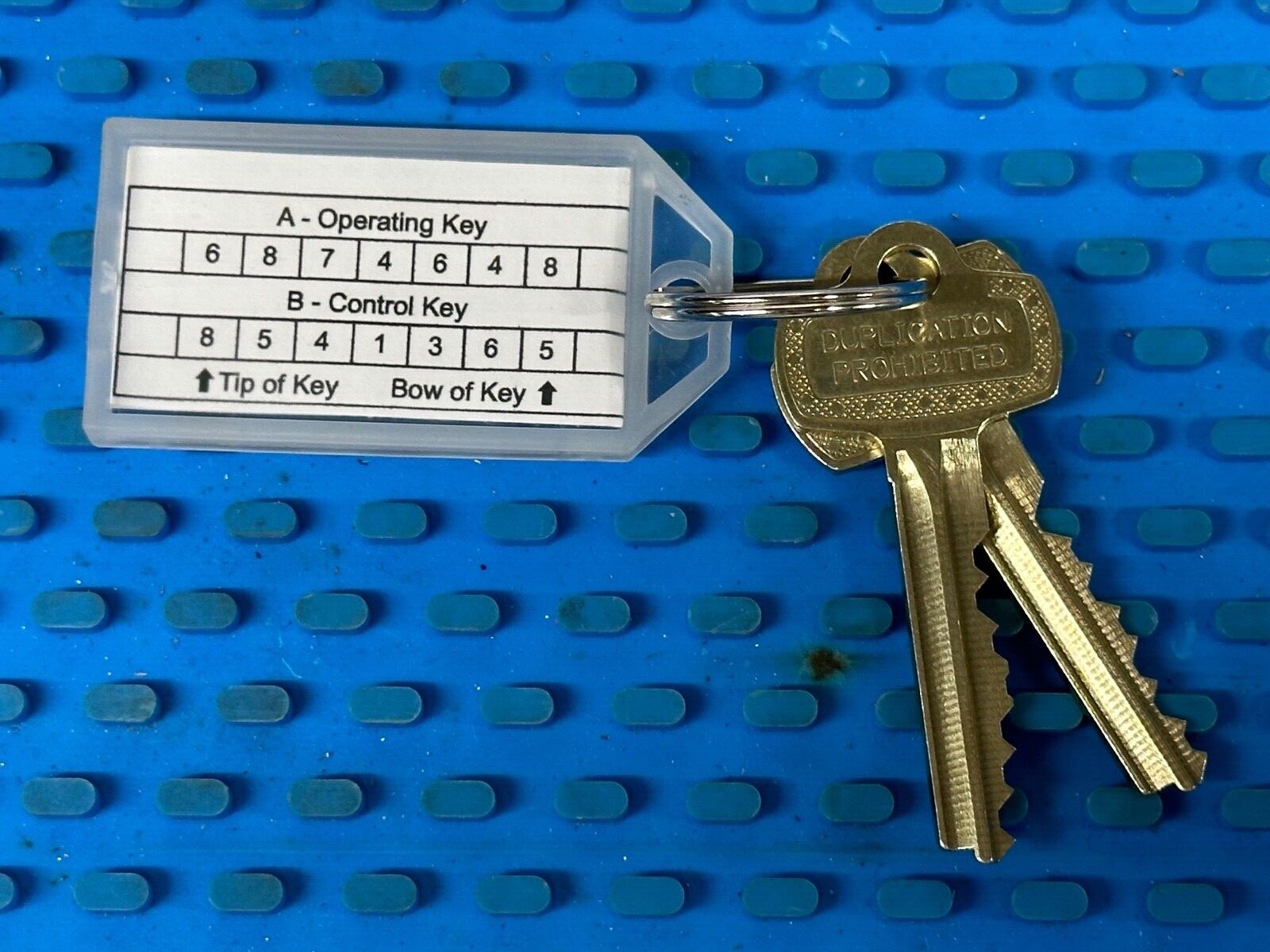SFIC A2 System 7 Pin Setup Keys With Pinning Chart and Key Code | eBay
